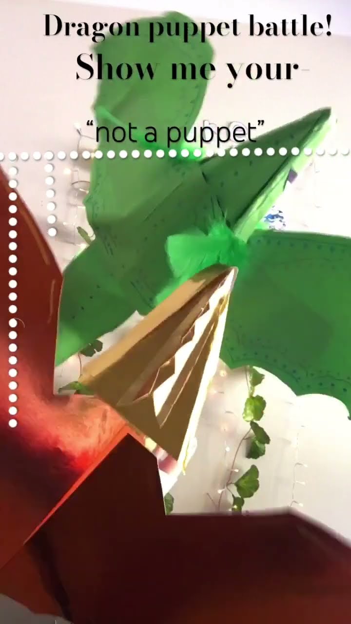 Dragon puppet battle #dragonpuppets - YouTube