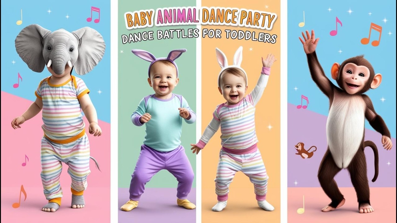 Baby Animal Dance Battle - Fun Dance Moves for Kids | Children's Dance ...
