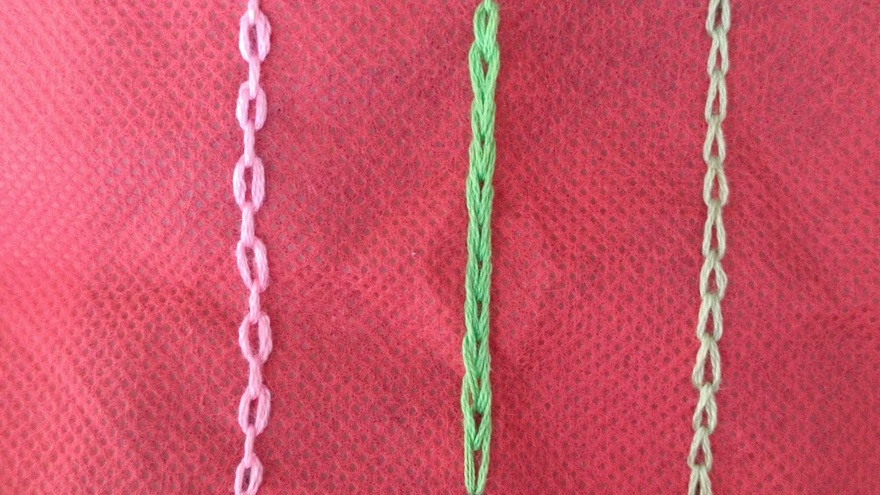 Different types of Chain Stitches - YouTube
