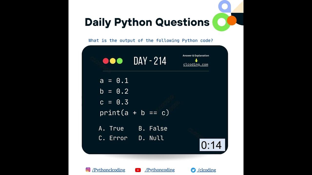 Python Coding Challenge Day 214 What Is The Output Of The Following