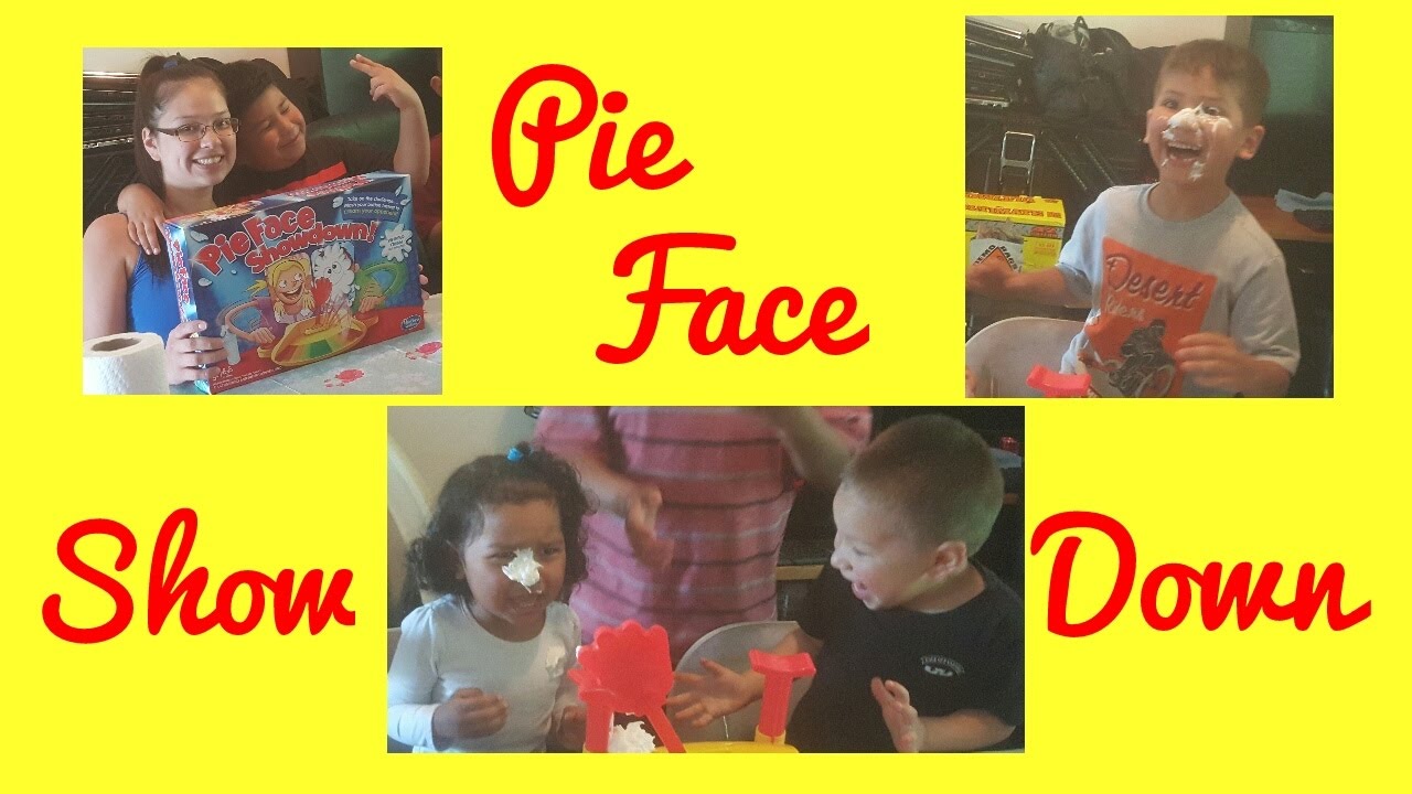 Pie face game / Pie face show down game - YouTube