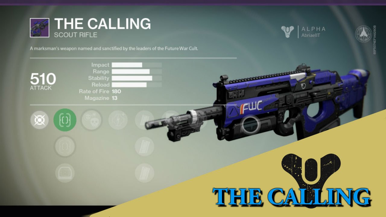 Destiny Scout Rifle Marathon - The Calling - Crucible Gameplay - YouTube
