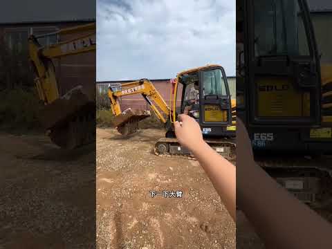 Girl drive excavator - YouTube