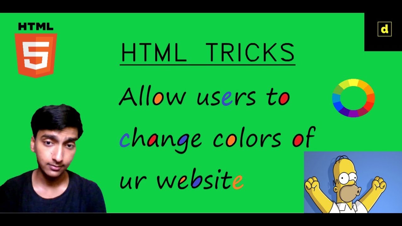 HTML Tips Allow Users To Change Your Websites Colors YouTube HTML Tips Allow Users To Change Your Websites Colors YouTube