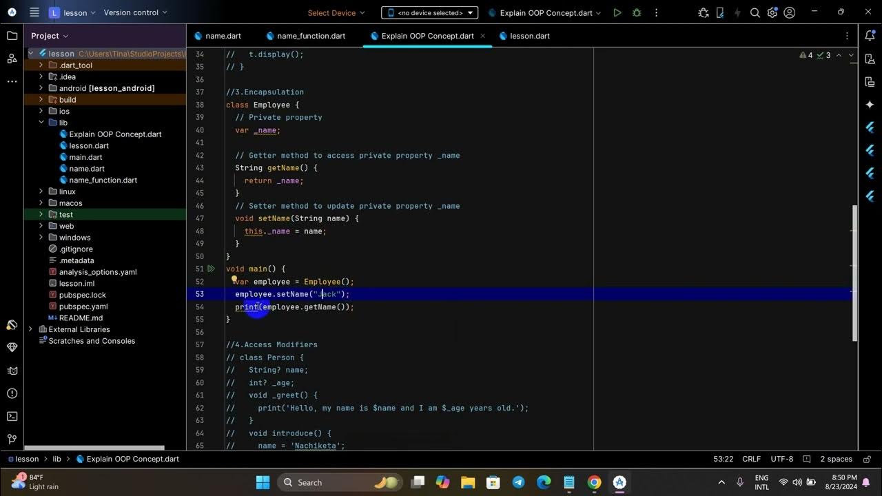 Dart OOP Concept - YouTube
