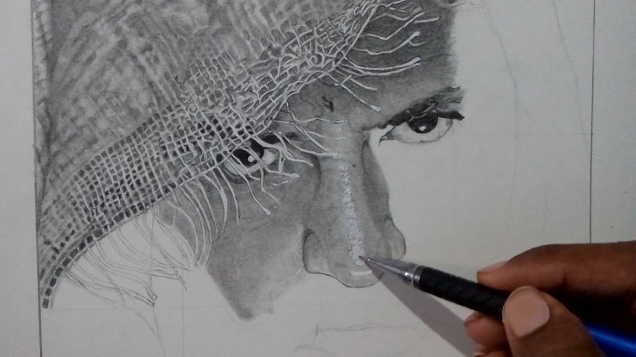 Draw realistic skin texture - YouTube