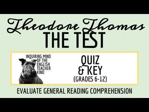 "The Test" by Theodore Thomas Quiz and Answer Key - YouTube