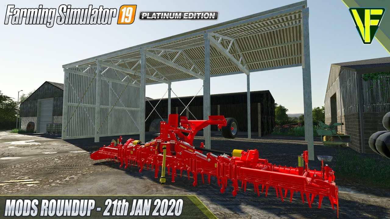 ADJUSTABLE POWER HARROW! Farming Simulator 19 Mods Roundup - 21th Jan ...