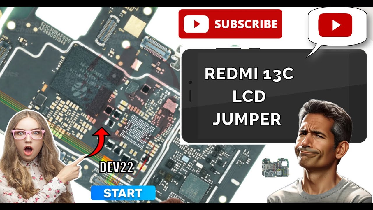 Redmi 13c LCD JUMPER - YouTube