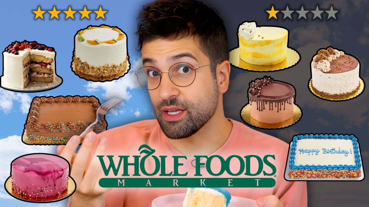 I Tried Every Cake from WHOLE FOODS - YouTube