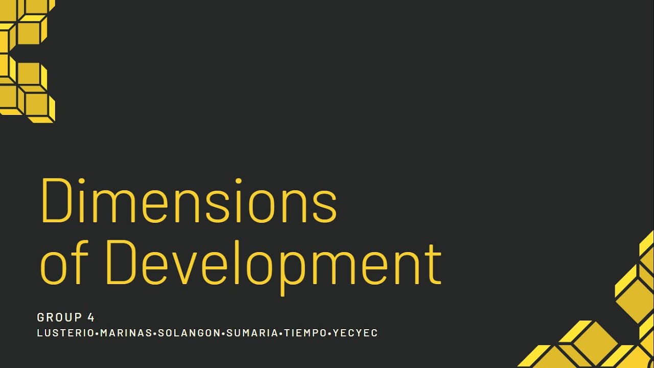 DIMENSIONS OF DEVELOPMENT - YouTube