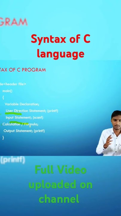 Syntax Of C Programming Language Programming Shorts Viral Coding Code Cprogramming Learnc