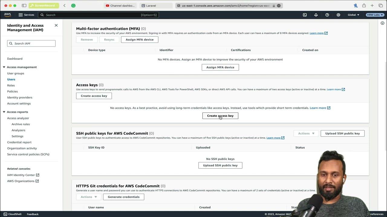 Laravel app to AWS (বাংলা): Ep-02 - Configure AWS Credential - YouTube