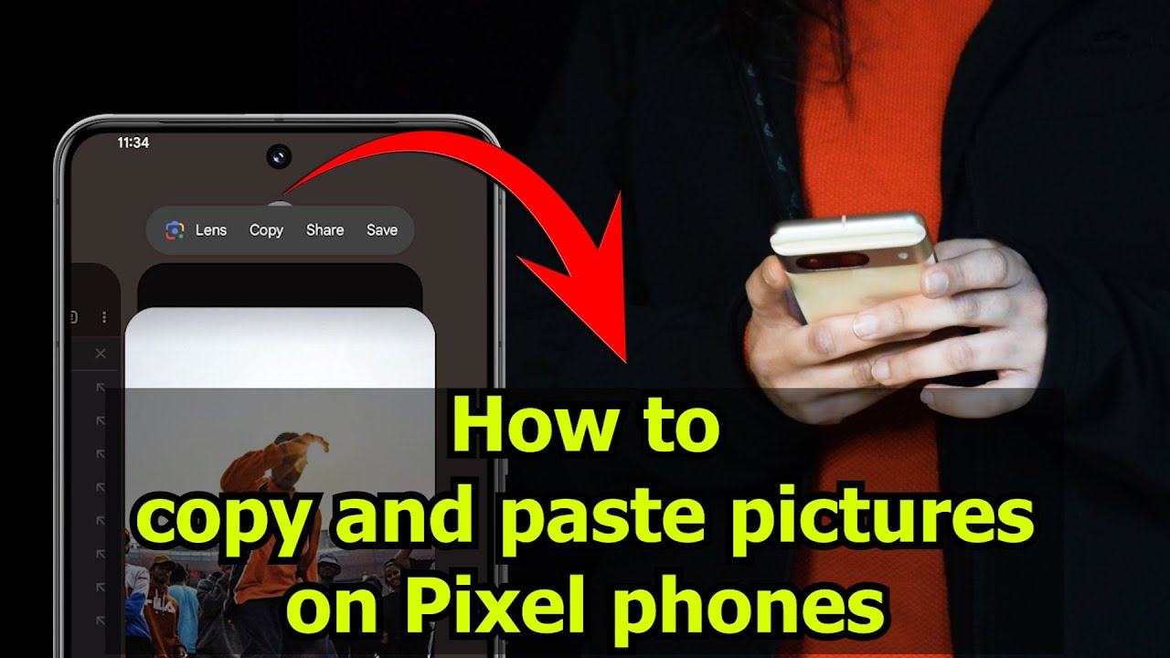 Guide to copy and paste pictures on Pixel phones - YouTube