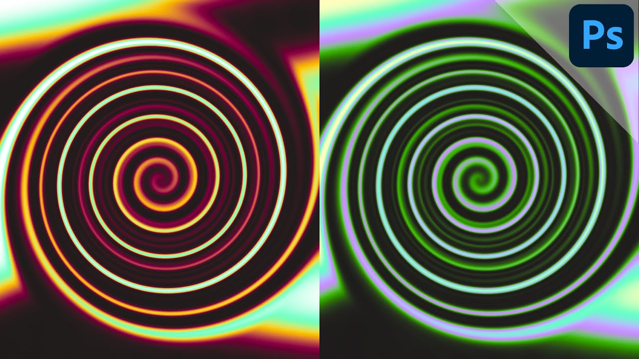 Gradient swirl | Abstract spiral (twirl filter) | PHOTOSHOP TUTORIAL ...