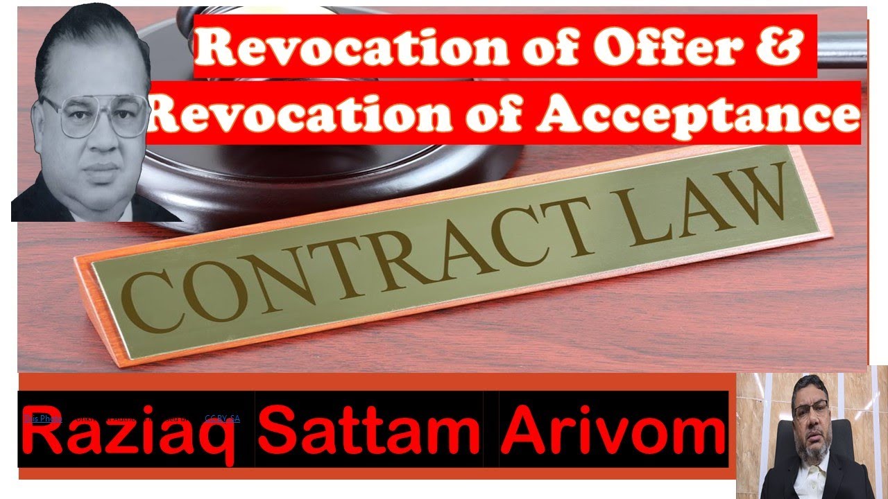 Revocation of Offer & Revocation of Acceptance in Contract Act, Raziaq ...