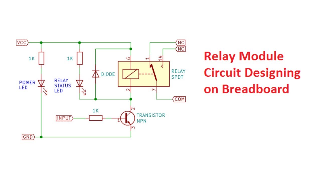 Relay Module Circuit Design On Breadboard | Breadboard Project - YouTube