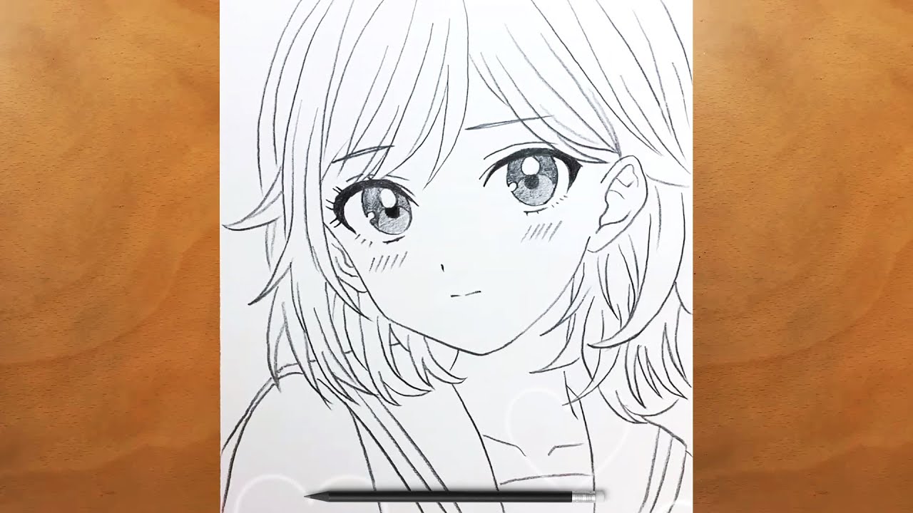How to Draw a Cute Anime Girl | Easy Step-by-Step Sketch for Beginners ...