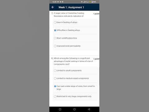 NPTEL/PRINCIPLE OF CASTING ASSIGNMENT /WEEK-1/(2024) - YouTube