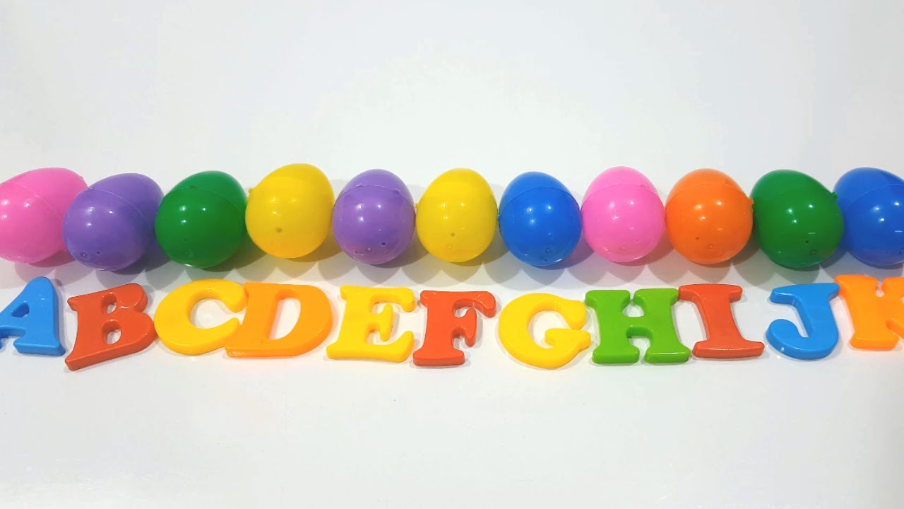 Learn & Play ABC Spelling With Surprise Colorful Eggs Toys Collection ...