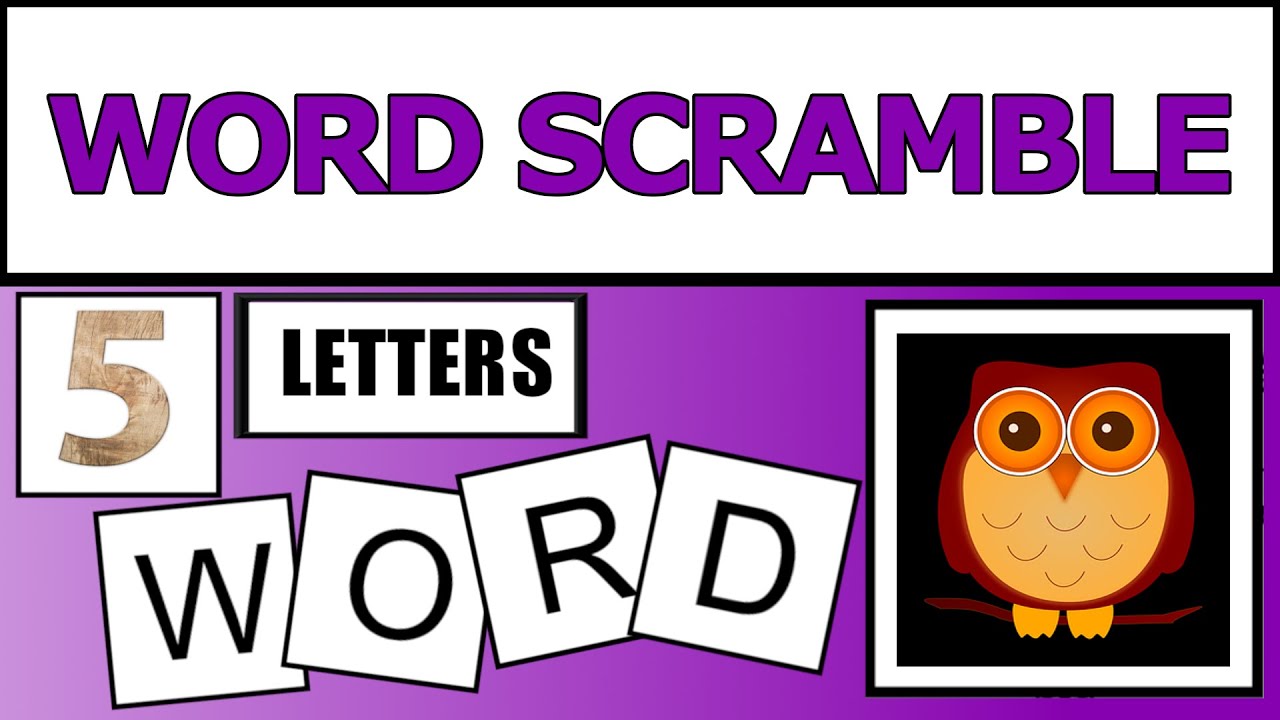 5-Letter Scrambled Words |Jumbled Word Game | Guess the Word Game ...