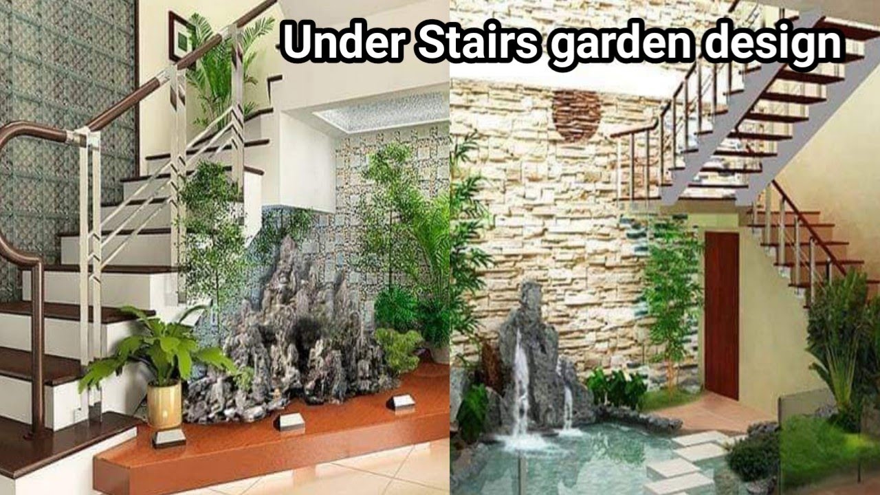 Under Stairs garden design | Modern Indoor Plants Garden Landscape ...
