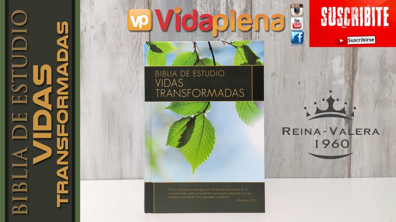 EXCELENTE Biblia de estudio VIDAS TRANSFORMADAS RV60 Reseña completa en ...