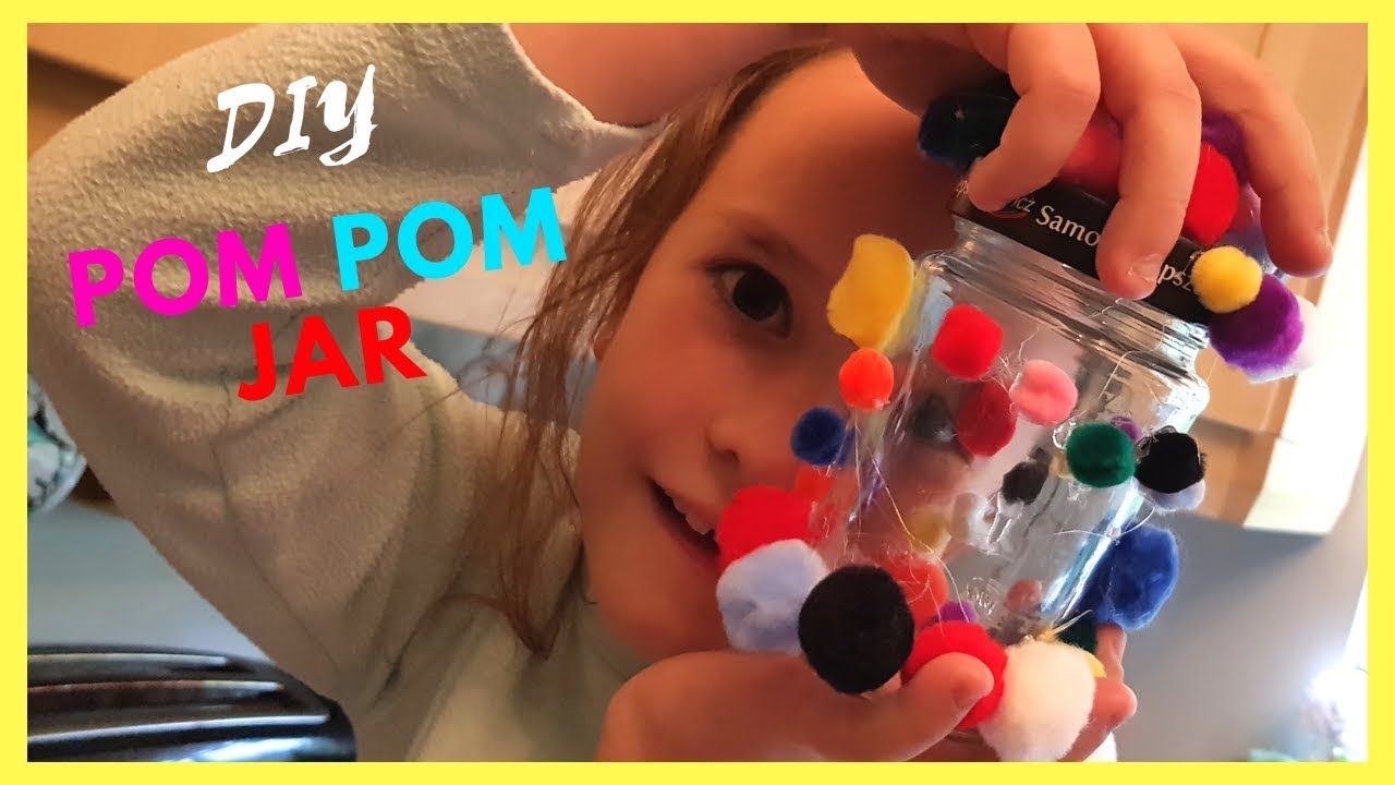 DIY Pom Pom Jar Craft - YouTube