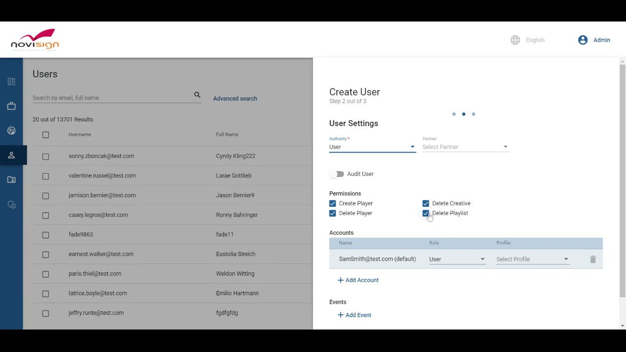 How to set up a new user and assign licenses using NoviSign enterprise ...