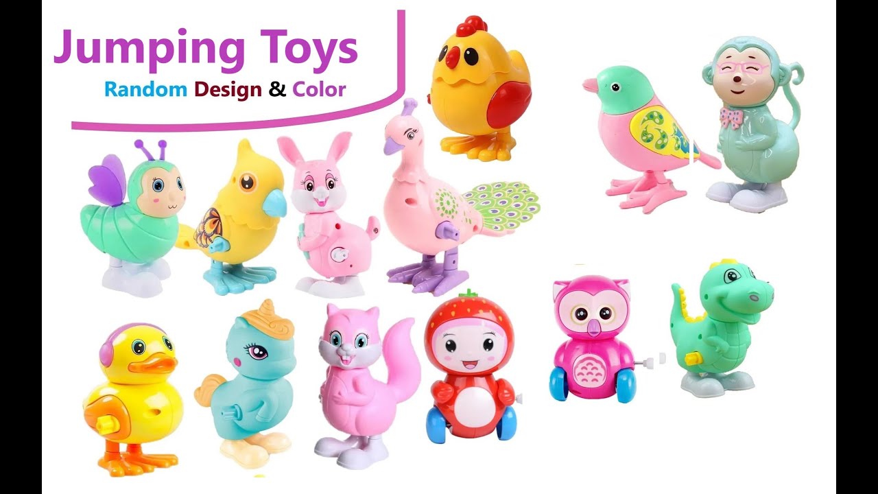 ADKD Colorful Key Wind up Bird and Animal Jumping Walking Toys (Random ...