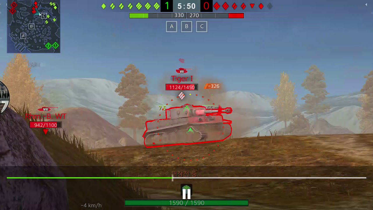 World of Tanks Blitz 블리츠 8티 중국 WZ-110 중전차 - YouTube