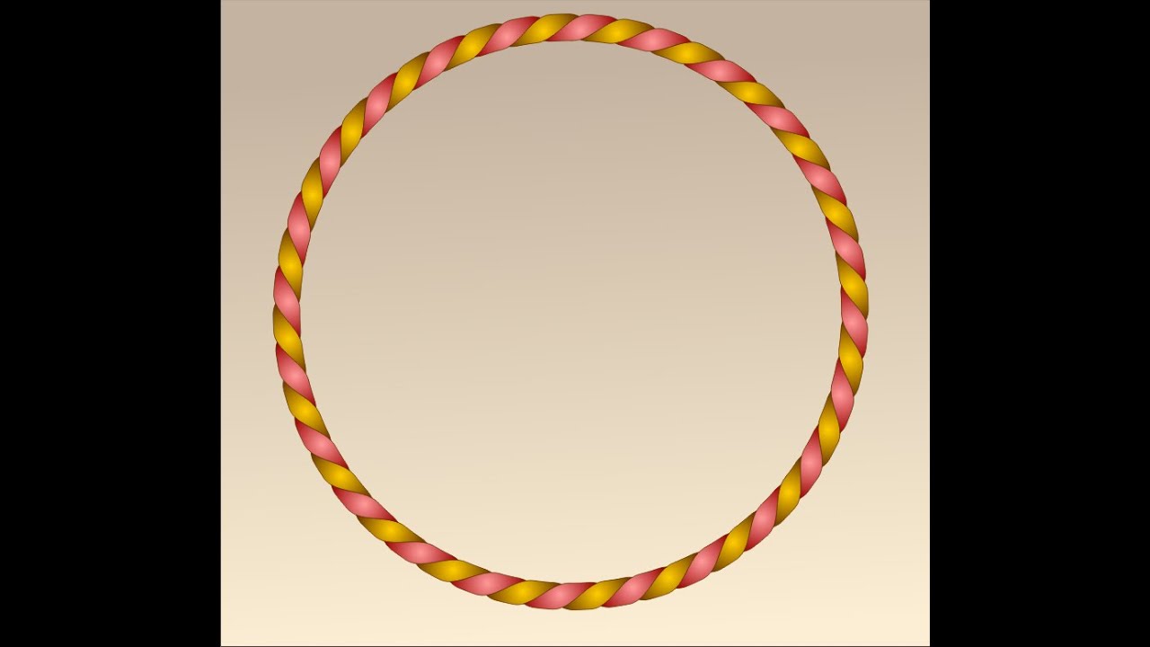 273. How to draw rope around circle วิธีวาดเกลียวเชือก รอบวงกลม - YouTube