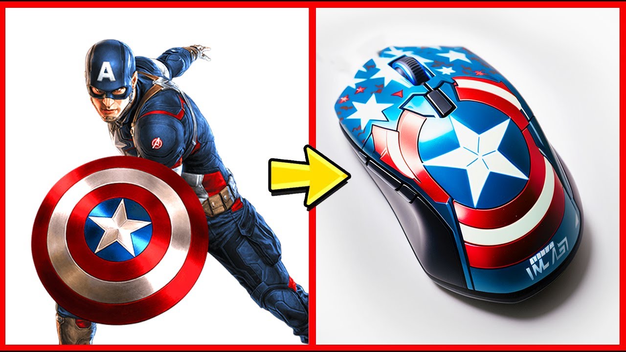 CAPTAIN AMERICA but COMPUTER MOUSE ⚡️Superheroes All Characters ⚡️ ...