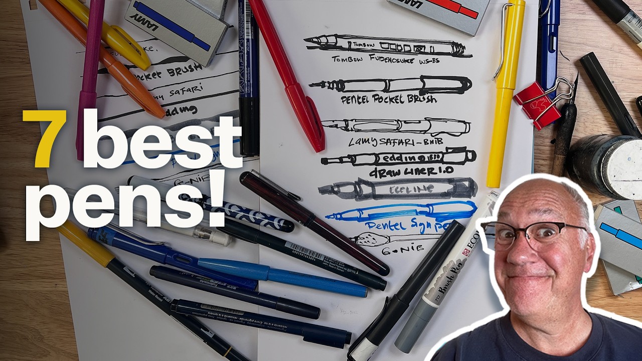 The 7 Best Pens for Artists and Sketchbooks - YouTube