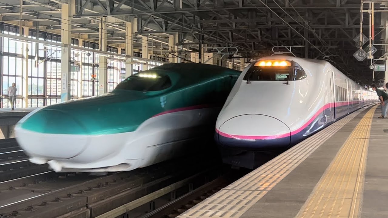 2024年9月16日北上駅E2系(J72編成)やまびこ到着＆発車 - YouTube