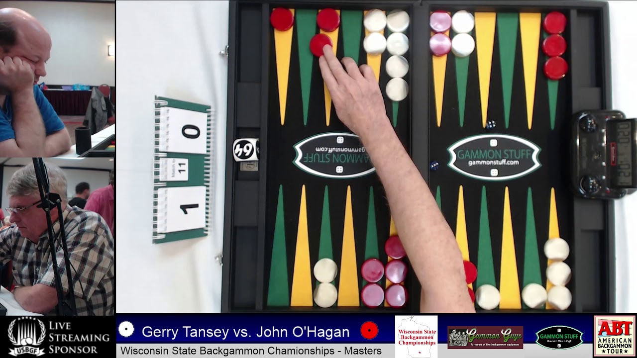 Wisconsin Backgammon Championships 2019 Gerry Tansey vs John O'Hagan ...
