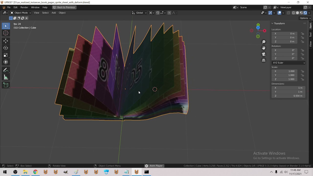 Todays geometry nodes = sprite sheet to book converter - YouTube