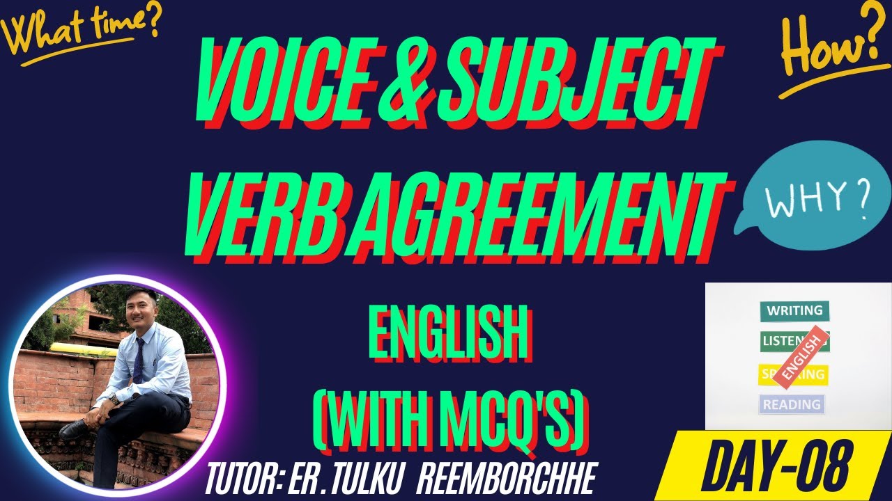 VOICE & Subject Verb Agreement I English I MCQ'S I Day-08 I CTEVT I PCL ...