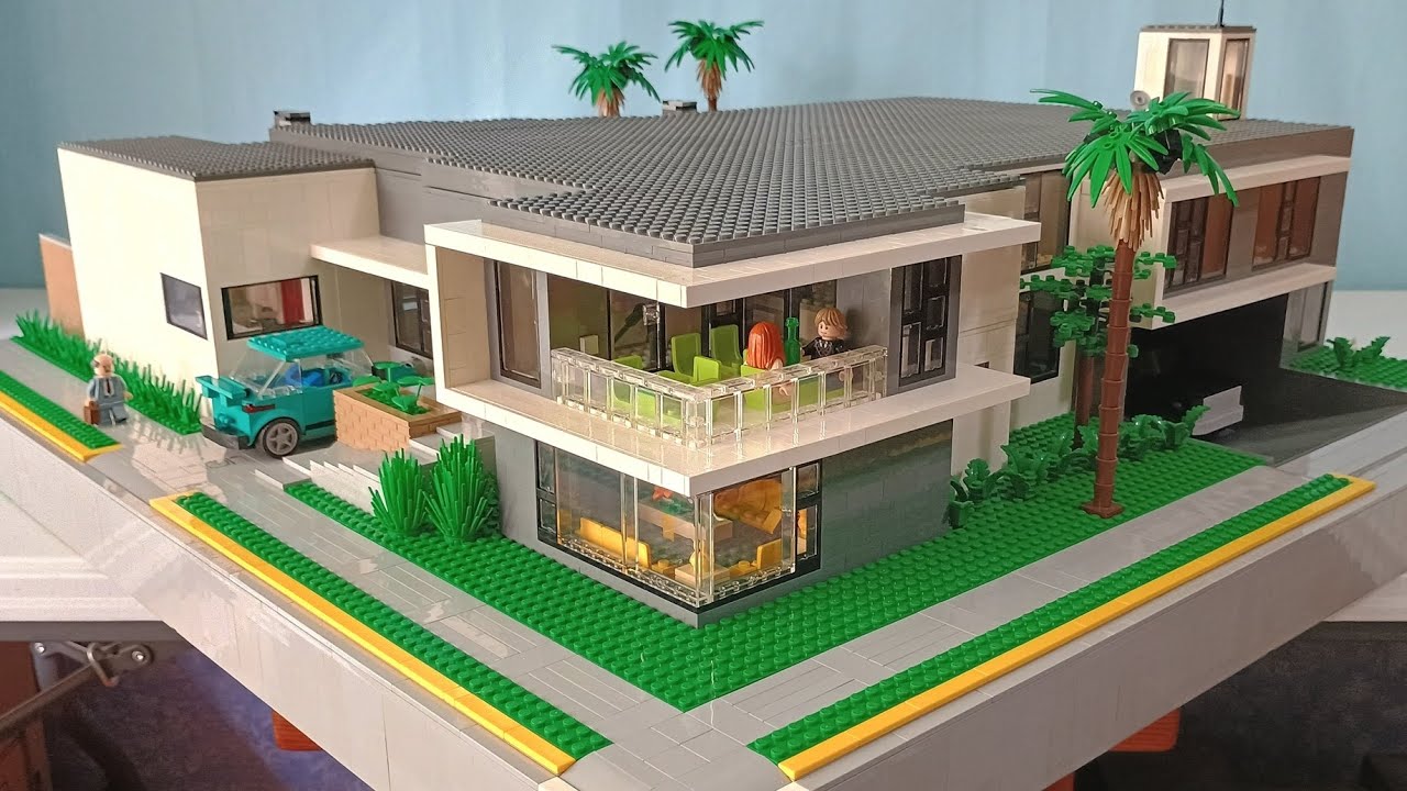 Lego Split Level Modern House MOC - YouTube