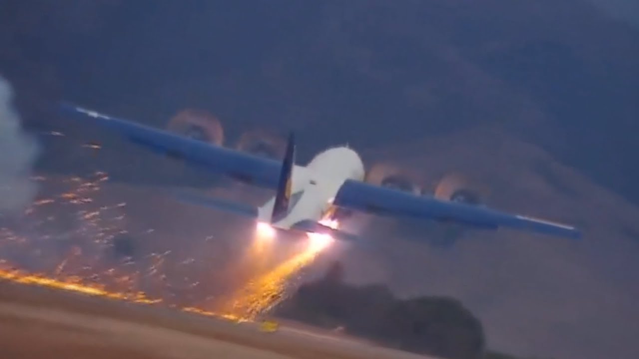 Plane Performs Jet Assisted Take Off - YouTube