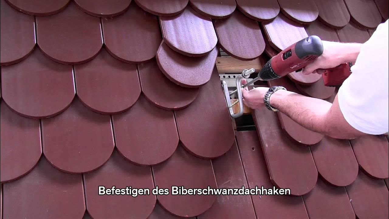 novotegra für Ziegeldach Biberschwanz Dachhakenmontage | novotegra for plain tile roof hook ...