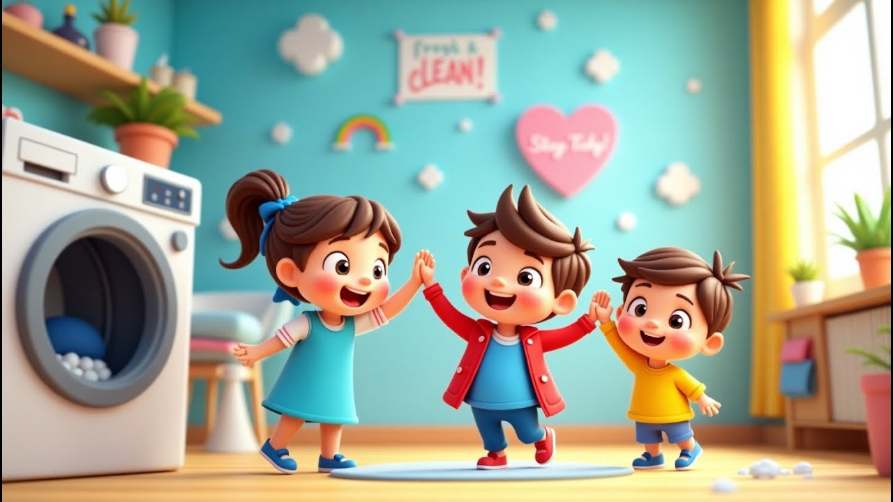 Fresh & Clean Song for Kids 👚🚿 | Healthy Habits Nursery Rhyme | Learn ...