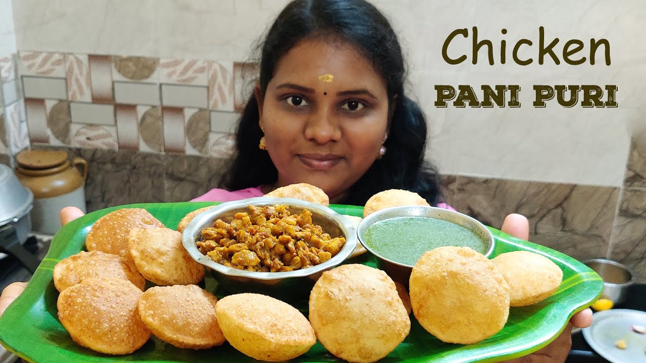 CHICKEN PANI PURI | How To Make Pani Puri Recipe | Street Food Food ...