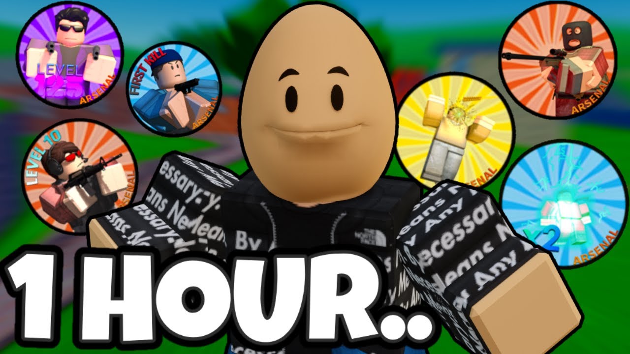 WHO can get the MOST BADGES in 1 HOUR.. (Roblox Arsenal) - YouTube