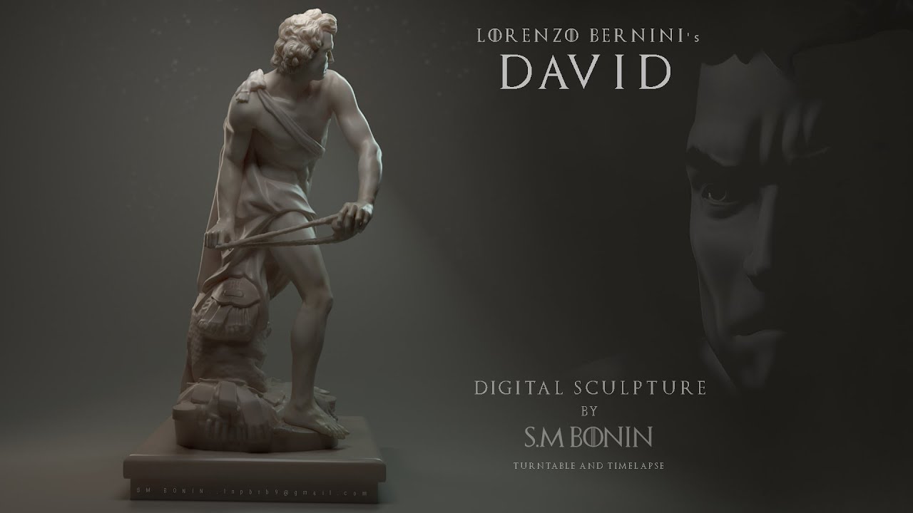 David digital sculpture time lapse. - YouTube