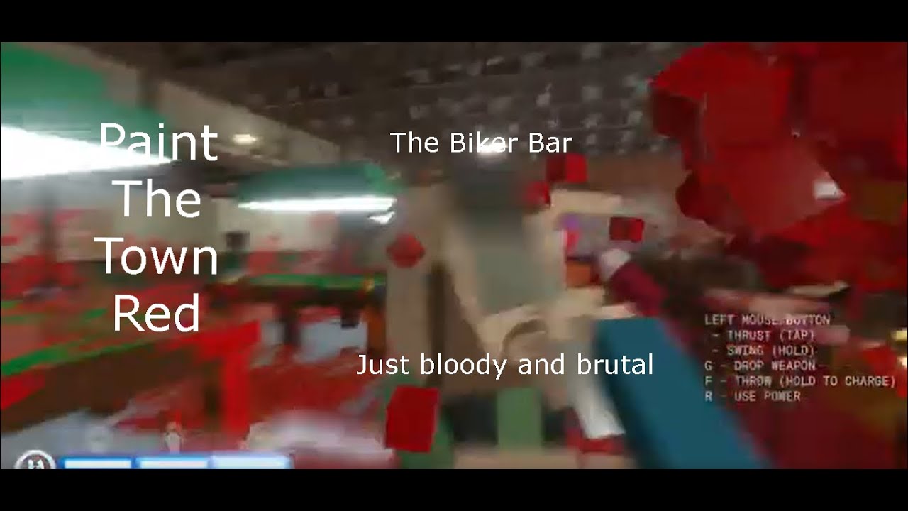 Paint The Town red. BIKER BAR fight. PART 1 - YouTube