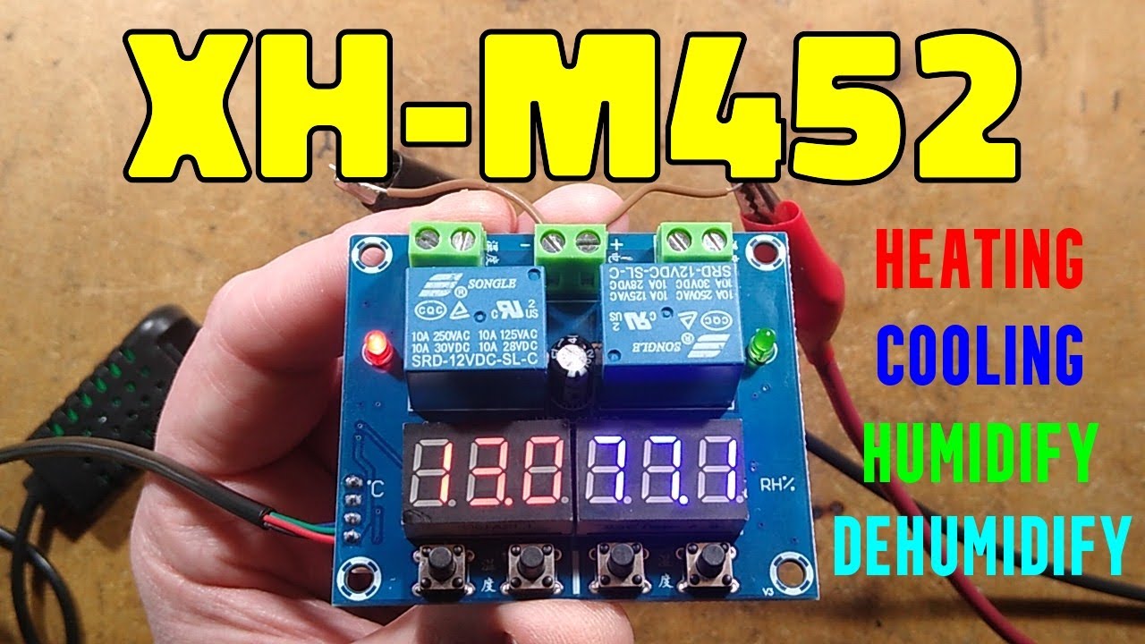How to use the XH-M452 temperature and humidity module - YouTube