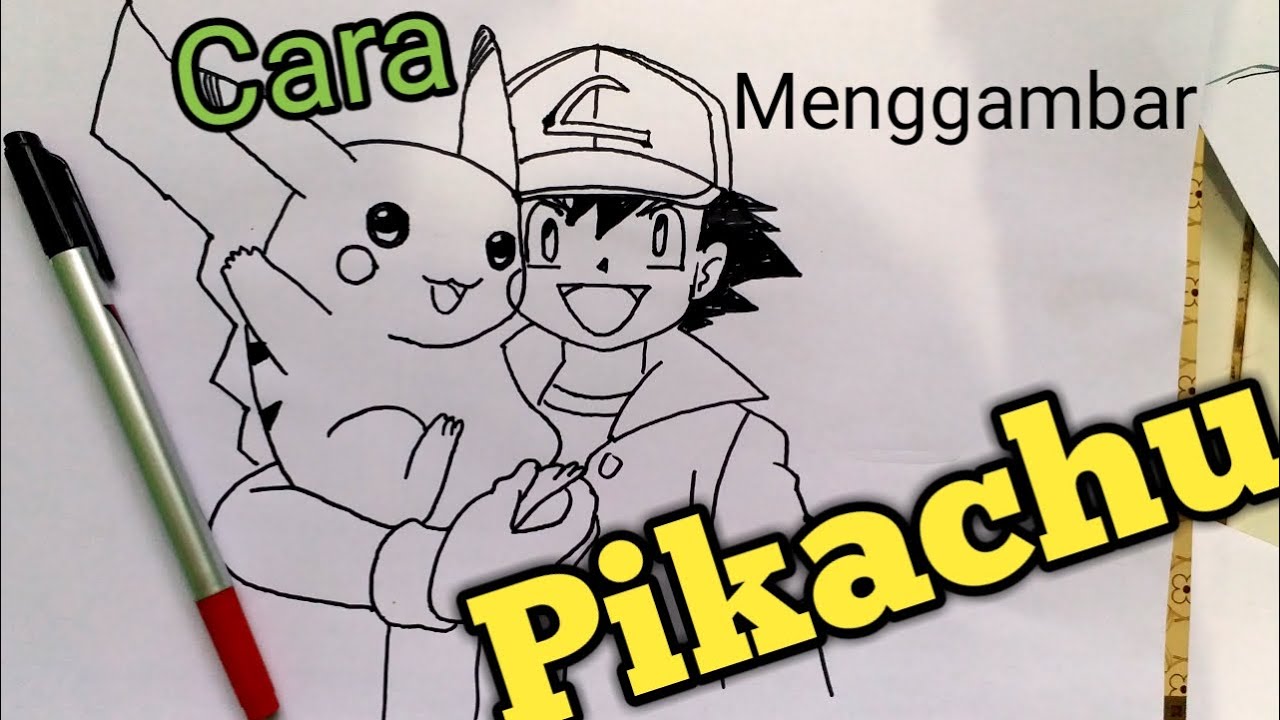 Wow!! Cara menggambar Pokemon | Pikachu | Afri sofyan - YouTube