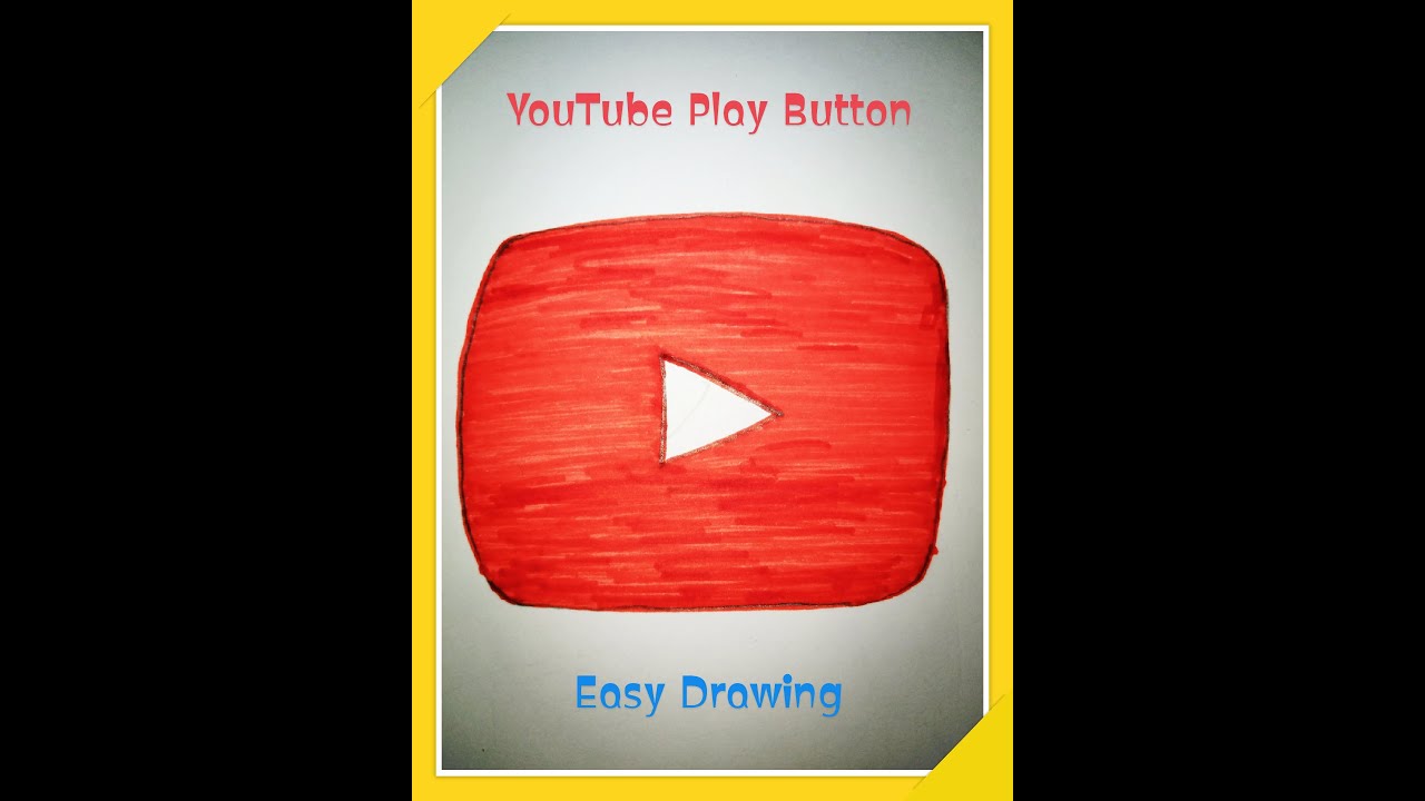 How to Draw YouTube Play Button || Easy kids drawing - YouTube