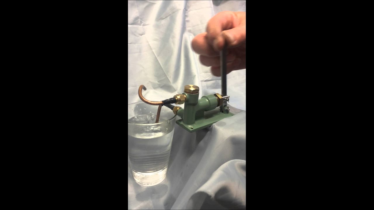 Stuart Hand operated boiler feed pump - YouTube